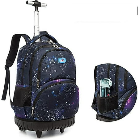 Jasminestar 18 Inch Rolling Backpack Wheeled Kids School Trolley Bag ...
