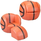 Basketball Themed Upholstered Kid's Chair with Ottoman - Walmart.com
