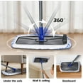 Microfibre Flat Mop, Extended Wet Dry Large Floor Mop with 5 Pads ...