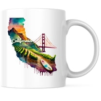 New Jersey State Outline Coffee Mug - NJ State Shape with USA Flag - 11 ...