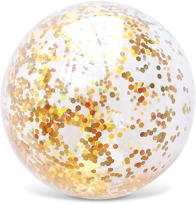 16 Inch Inflatable Beach Ball Swimming Pool Balls Glitter Beach Ball ...
