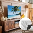 Beach Palm Tree TV Dust Cover 43 Inch, Summer Ocean Blue Sky Tropical ...