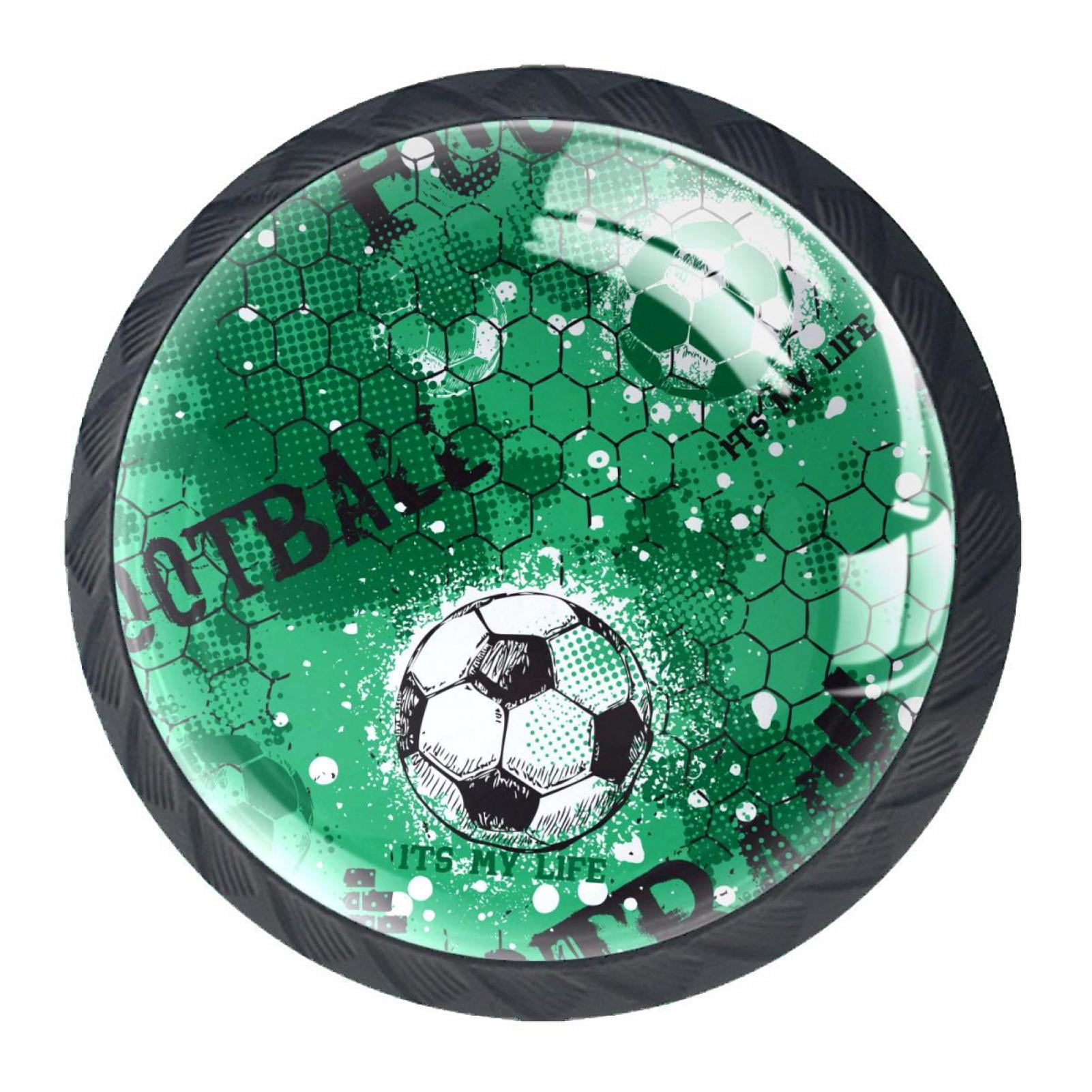 4 Pcs Football Knobs for Kitchen Cabinet Cupboard Dresser Bookcase ...