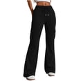 AHTJRT Wide Leg Sweatpants for Women Curvy Slim Fit Cargo Pants ...