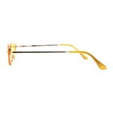 80s Funky Triangle Narrow Shield Retro Sunglasses Gold Yellow - Walmart.com