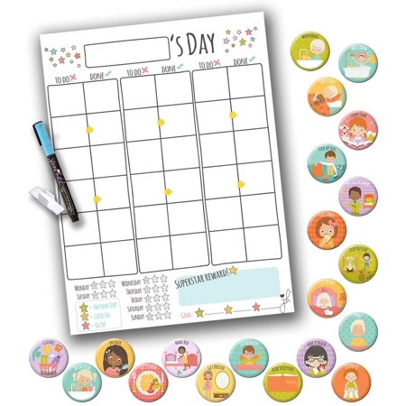 Jennakate- Toddler Daily Routine and Behavior Reward Chore Chart with ...