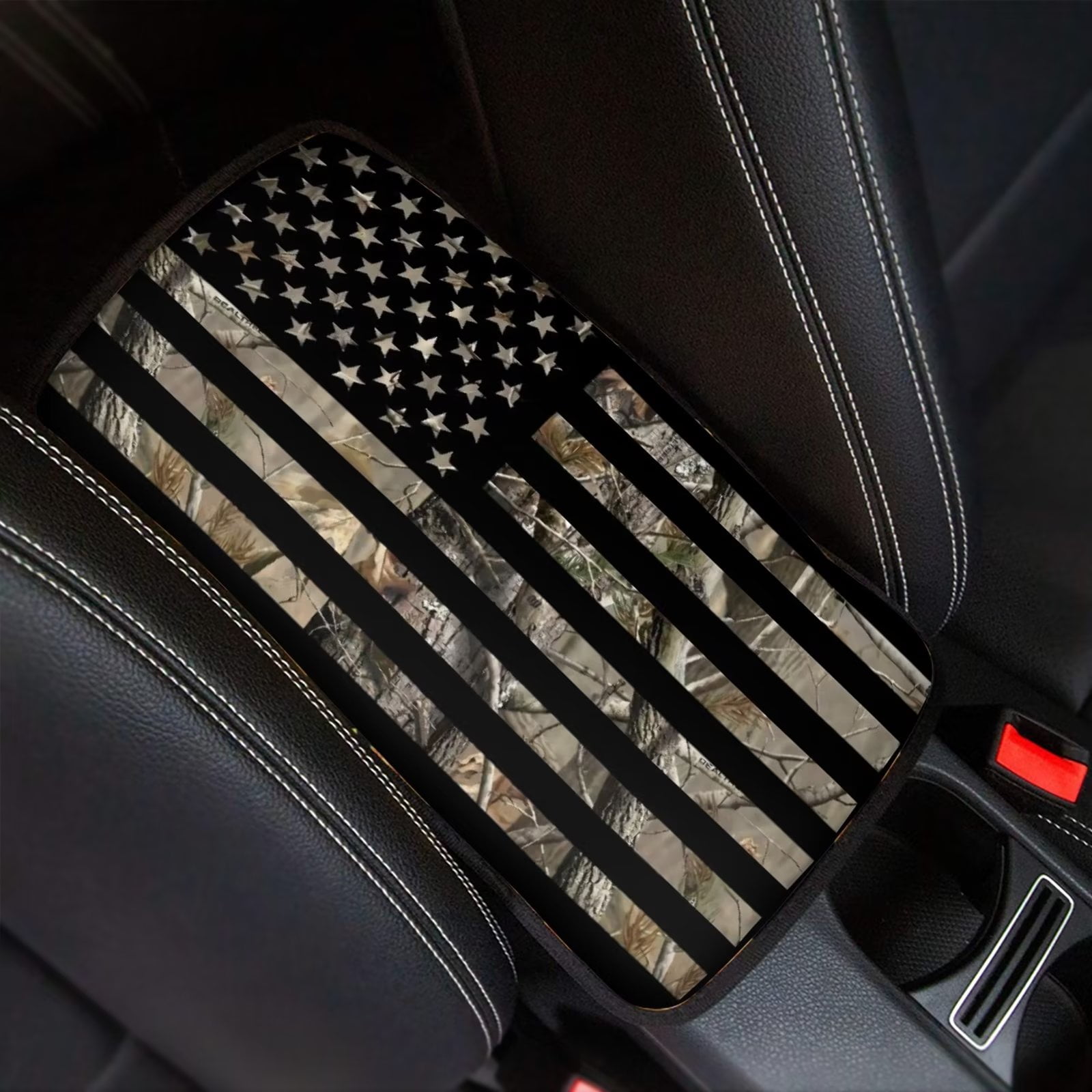 NETILGEN USA Flag Print Auto Center Console Cover, Forest Branches ...