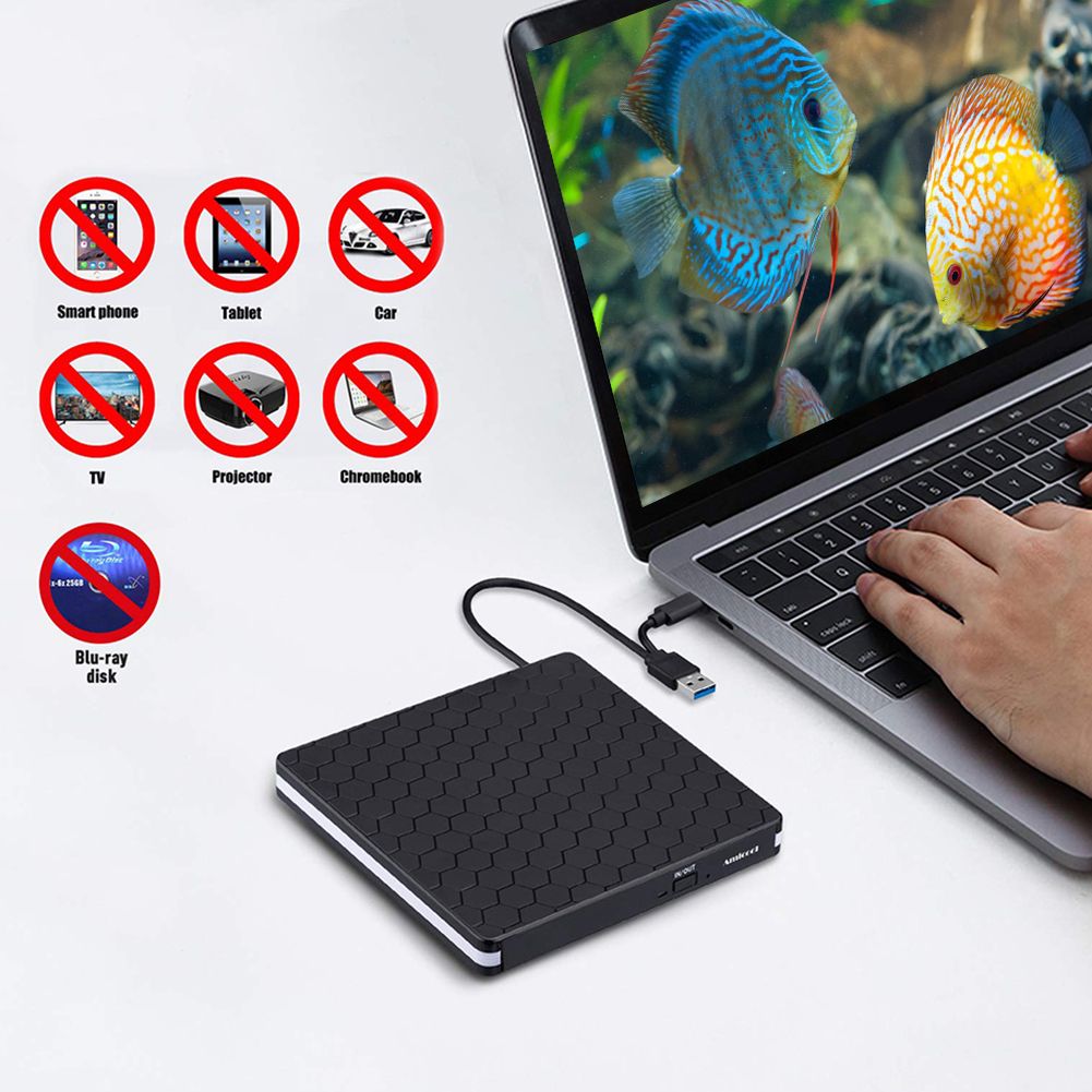 Grabadora de CD Plug and Play Lector de DVD Reproductor de CD USB3.0 ...