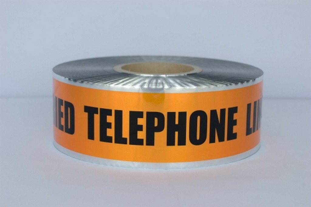 Detectable Underground Tape - Caution Buried Telephone Line Below - 3 ...