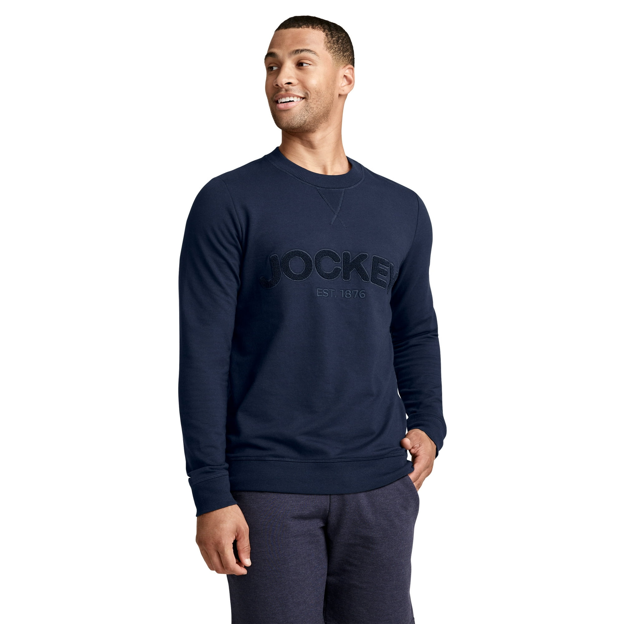 Click here for Jockey Mens Lightweight Cotton Blend Fleece Crew S... prices