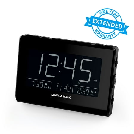 Magnasonic Alarm Clock Radio with USB Charging for Smartphones ...