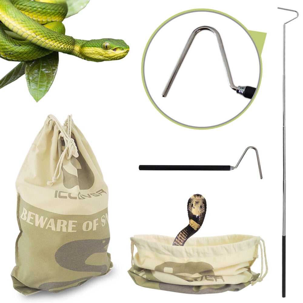 2WIN2BUY Large Snake Drawstring Bags+Retractable Snake Stick Hook ...