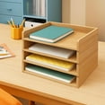 ANHXN desktop paper tray organizer, stackable paper rack and letter ...