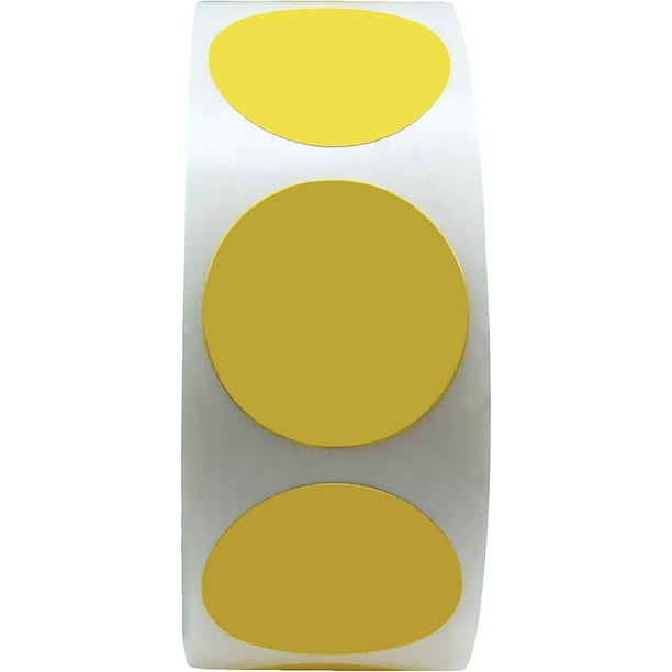 Yellow Color Coding Labels for Organizing Inventory 0.75 Inch Round ...