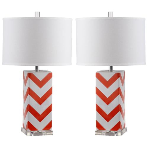 Safavieh Chevron Stripe Table Lamp with CFL Bulb, Multiple Colors, Set ...