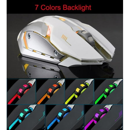 Rechargeable X7 Wireless Silent Led Backlit Usb Optical Ergonomic ...