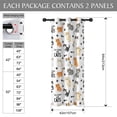 Cat White Pattern Blackout Curtains,Triple Weaved Fabric,Thermal ...