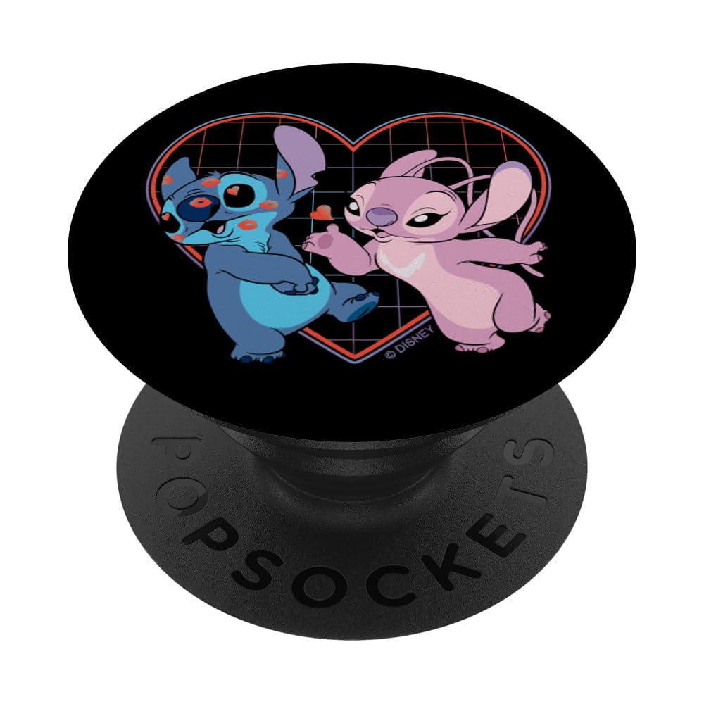 PopSockets PopGrip Disney Lilo y Stitch Angel Besos en forma de corazón ...