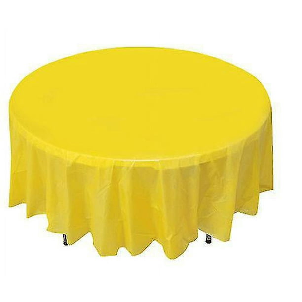 5pcs 84 Round Disposable Plastic Tablecloth Parties 84 Inch Round Table Cover Walmart