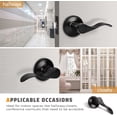 6 Pack Black Passage Door Levers Door Handle Sets Hallway Closet Door ...