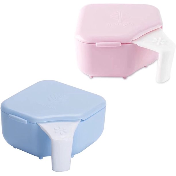 Denture Cup Cleaning Container with Strainer Cup Denture Cleaning ...