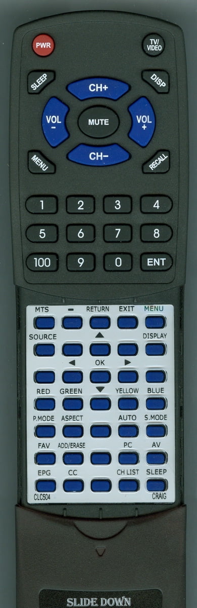 Replacement Remote for CRAIG RTCLC504, CLC504, CLC504E, - Walmart.com