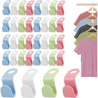 50PCS Clothes Hanger Connector Hooks Space Saving Cascading Hangers ...