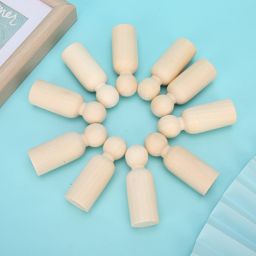 Click here for Liyjtk 10pcs Unfinished Wooden Peg Dolls 3 Inch Pe... prices