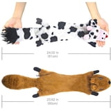 SHARLOVY Dog Squeaky Toys 5 Pack, No Stuffing Plush Dog Chew Toys for ...