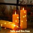 Gold Flameless LED Candles with Embedded Star String and Remote Control ...
