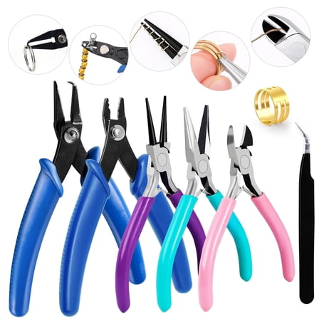 4-1/2" Flat Nose Non-Marring Nylon Jaw Metal Wire Holding Bending ...