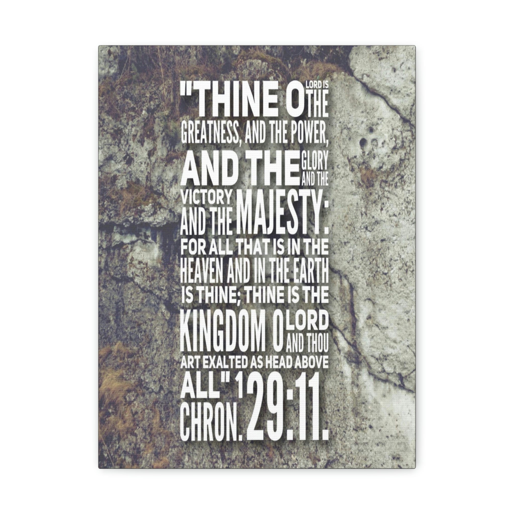Scripture Walls Kingdom O Lord 1 Chronicles 29:11 Bible Verse Canvas ...