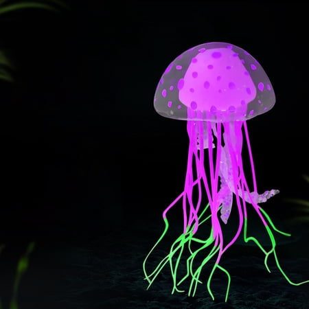EDTara Silicone Luminous Jellyfish Fluorescent Fake Jellyfish Ornaments ...
