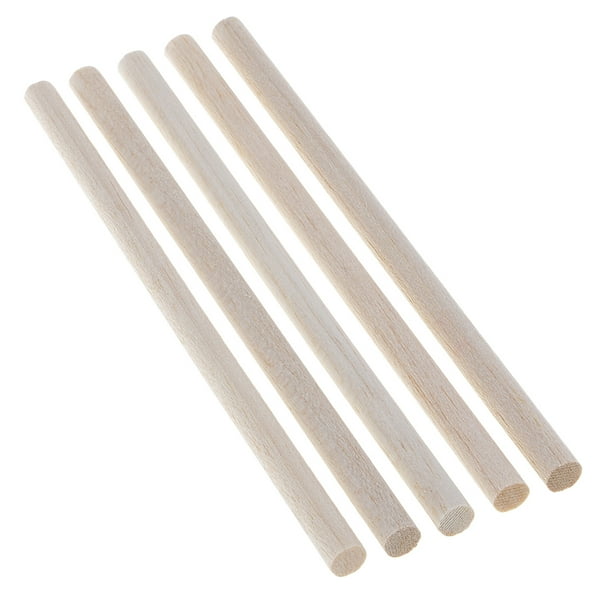 Balsa Wood Unfinished Wood Round Stick Dowel Rod 5 Pieces 200mm ...