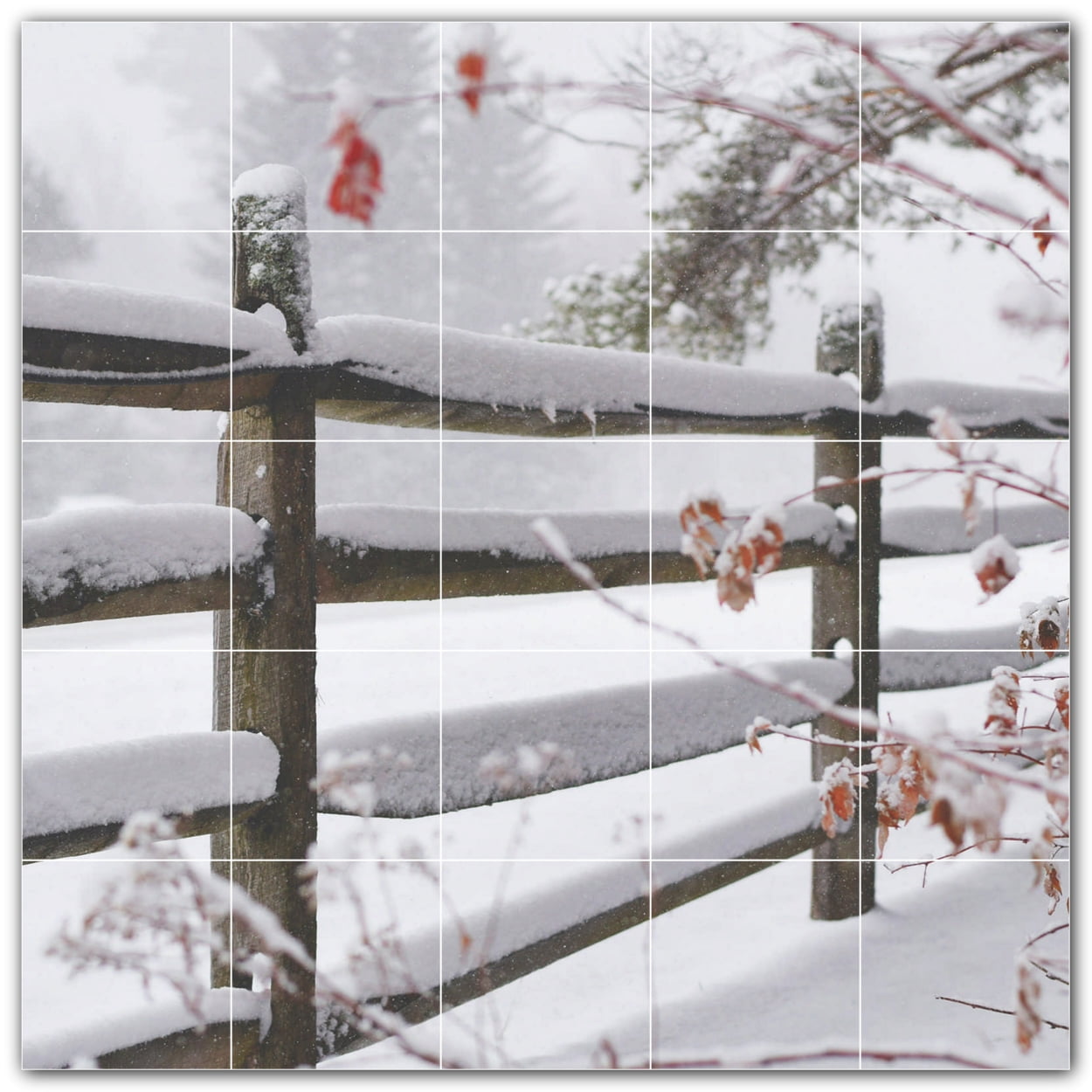 Picture-Tiles.com: Winter Ceramic Tile Wall Mural WAL501228-55L. 40"W x ...