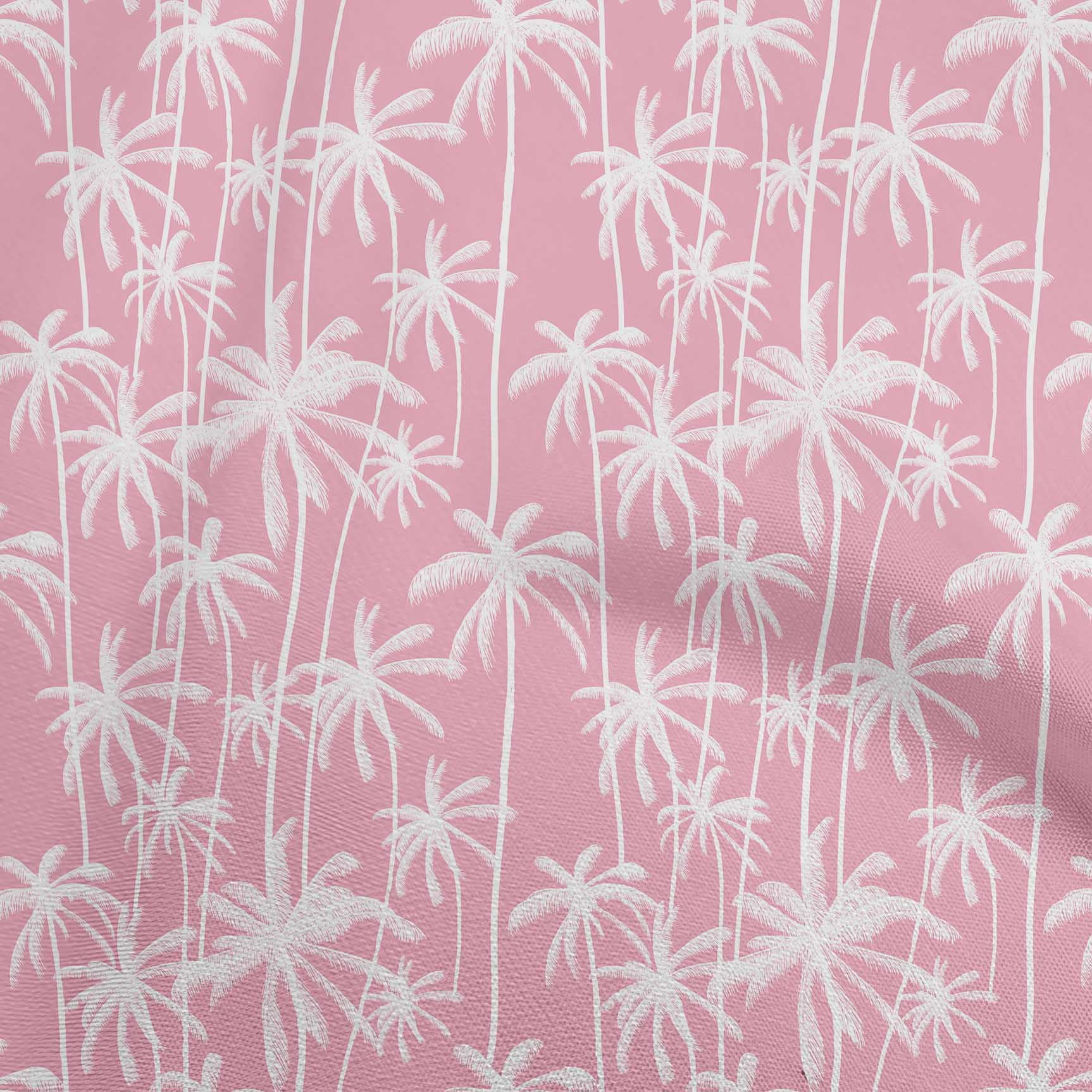 oneOone Cotton Poplin Light Pink Fabric Tropical Tree Craft Projects ...