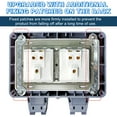 QIPUNEKY IP66 2-Gang Outdoor Electrical Plug Switch, 15A 110-250V Power ...