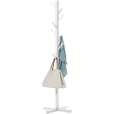 Free-Standing Coat Rack Stand Wooden Free-Standing Coat Rack Cruciform ...