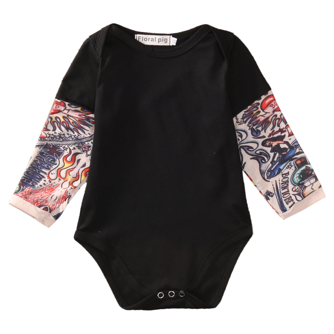 Click here for Gupgi Baby Boys Long Sleeve Fake Tattoo Print Patc... prices
