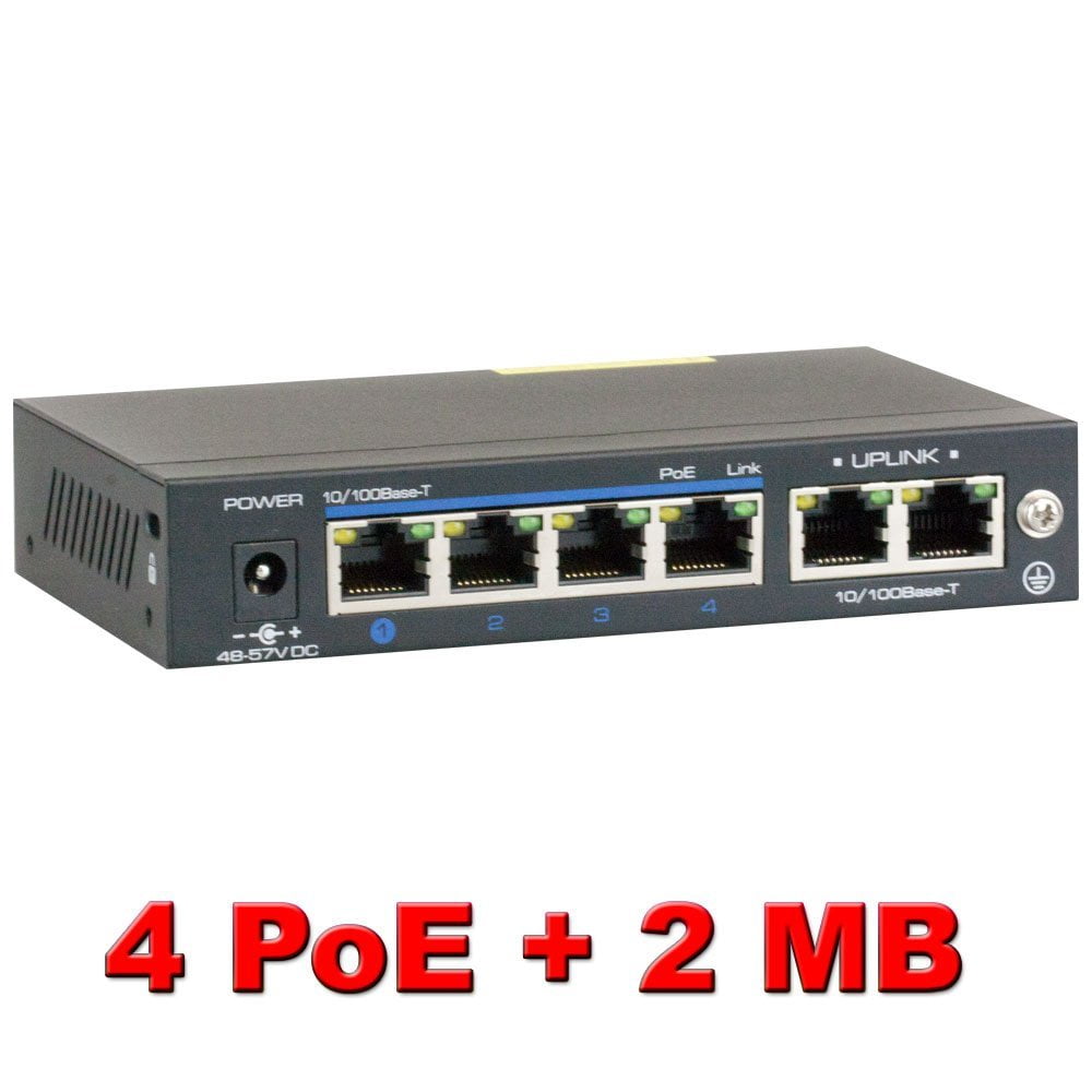 6-PORT 10/100Mbps 4 Port PoE Switch and 2 Gigabit Uplink Port - Walmart ... 6-PORT 10/100Mbps 4 Port PoE Switch and 2 Gigabit Uplink Port - Walmart ...