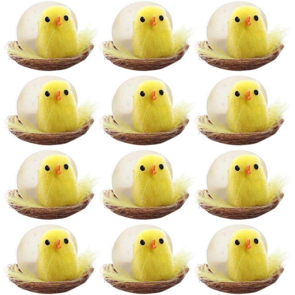 Mini Pollitos De Pascua Amarillo Pascua Decoración Juguete Primavera ...