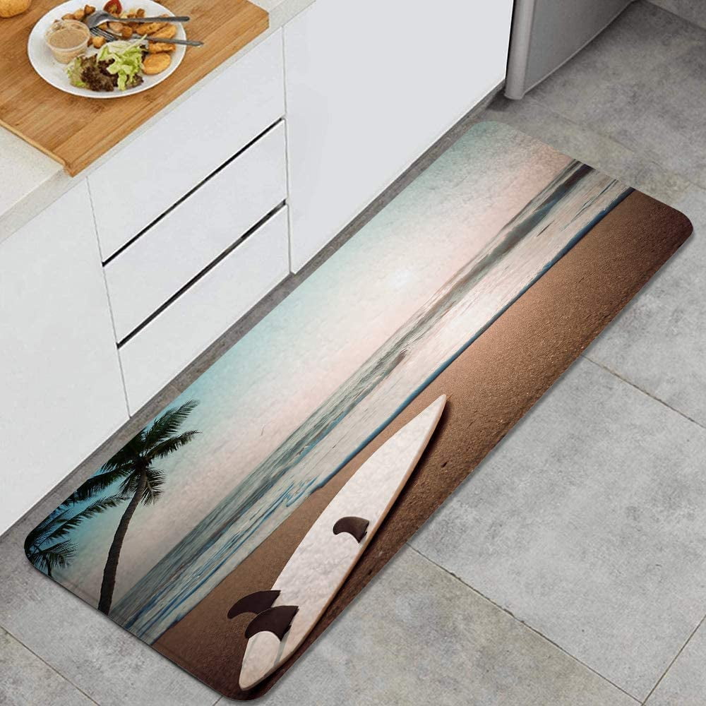 Home Decor Memory Foam Anti-Fatigue Kitchen Floor Mat,Surfboard on ...