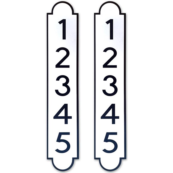 White Vinyl Numbers 6 Inch