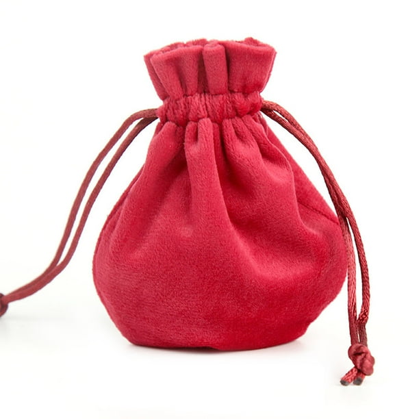 yingyy Velour Jewelry Bag Drawstring Round/Square Bottom Pouch Wedding ...