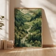 Affixzi Nature Landscape Poster Art Print - Scenic Green Valley River ...