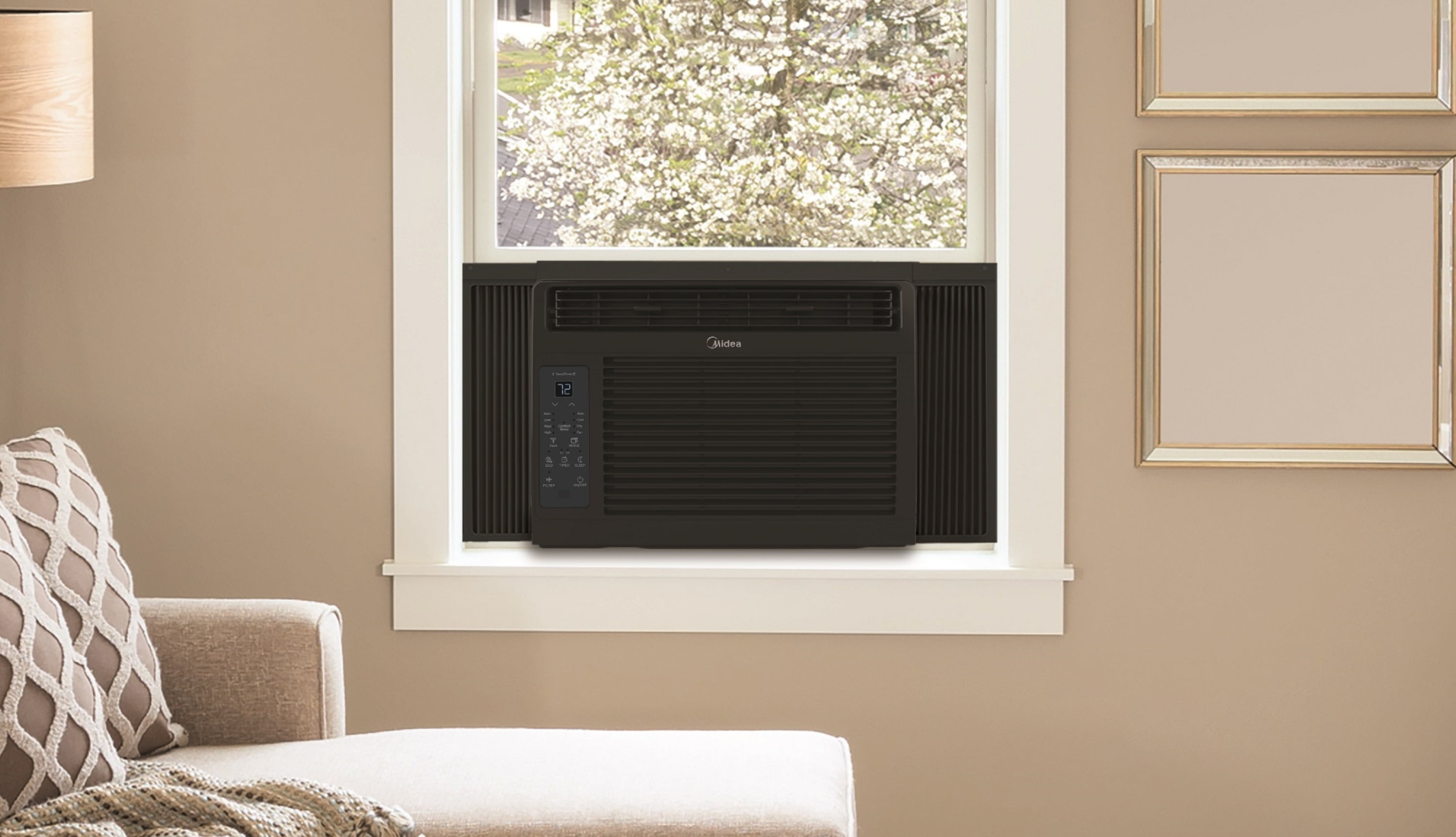 Midea 5,000 BTU 150 Sq Ft Window Air Conditioner with Remote, Black ... Midea 5,000 BTU 150 Sq Ft Window Air Conditioner with Remote, Black ...