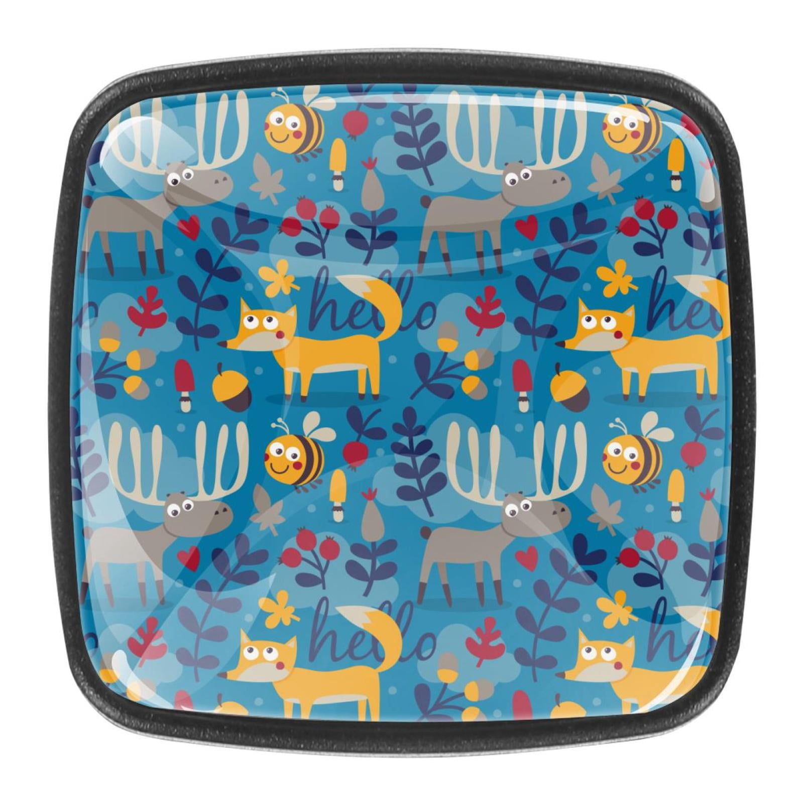 4 Pcs Square Cabinet Handle Cupboard Knob Drawer Pulls Handle Fox ...