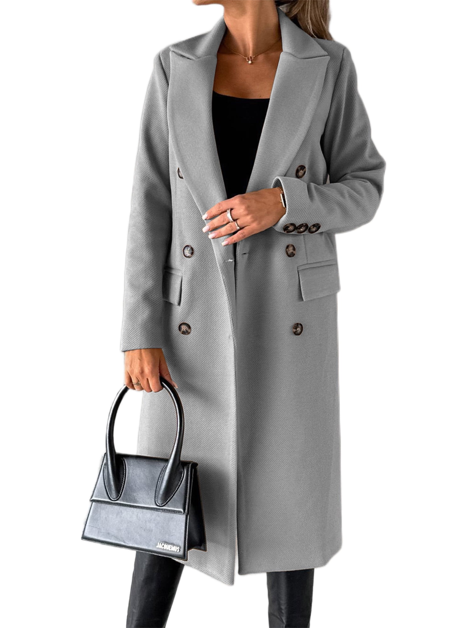 Colisha Cardigan Autumn Coat for Women V Neck Solid Color Overcoats ...