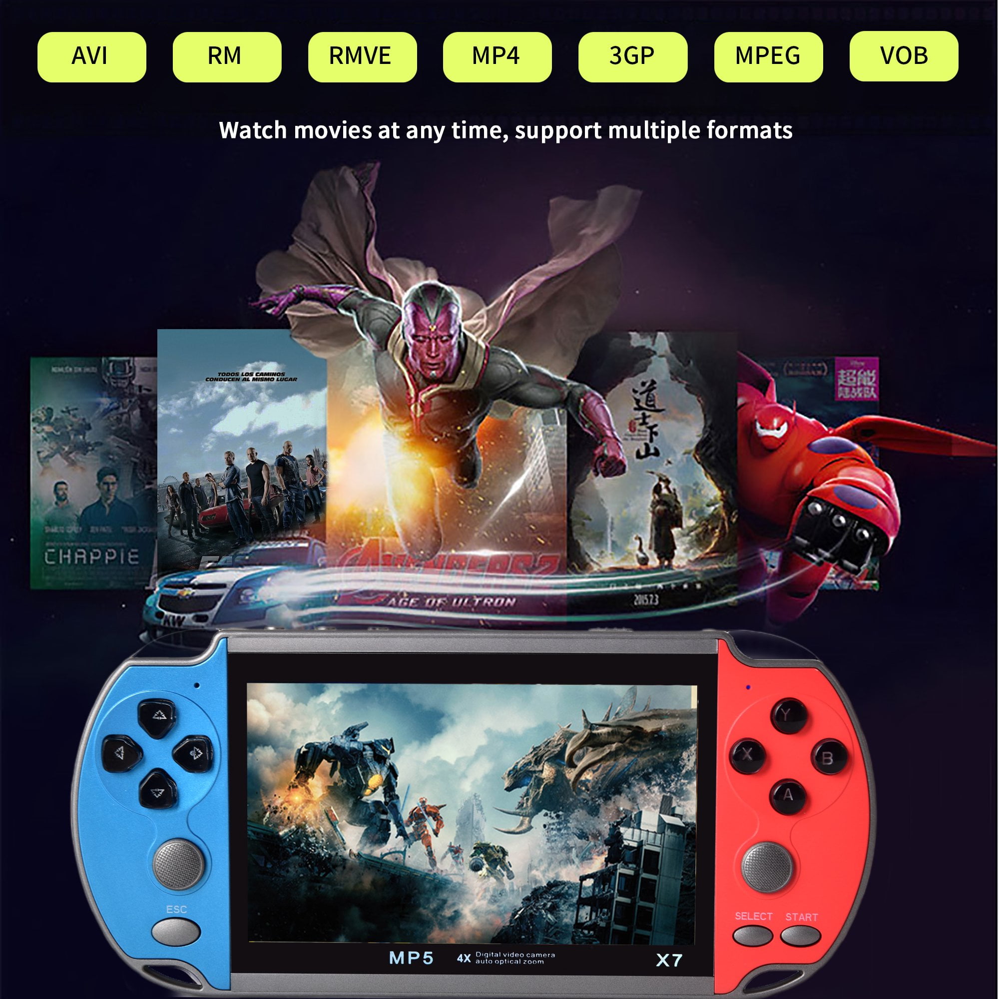 Buy FunnyFairye Kid Electronic Games for Kids ages 8+ X7 8GB PSP ...