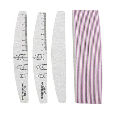 MARYTON 12Pcs Double Sided Nail Files, 100/180 Grit, Acrylic Nail ...